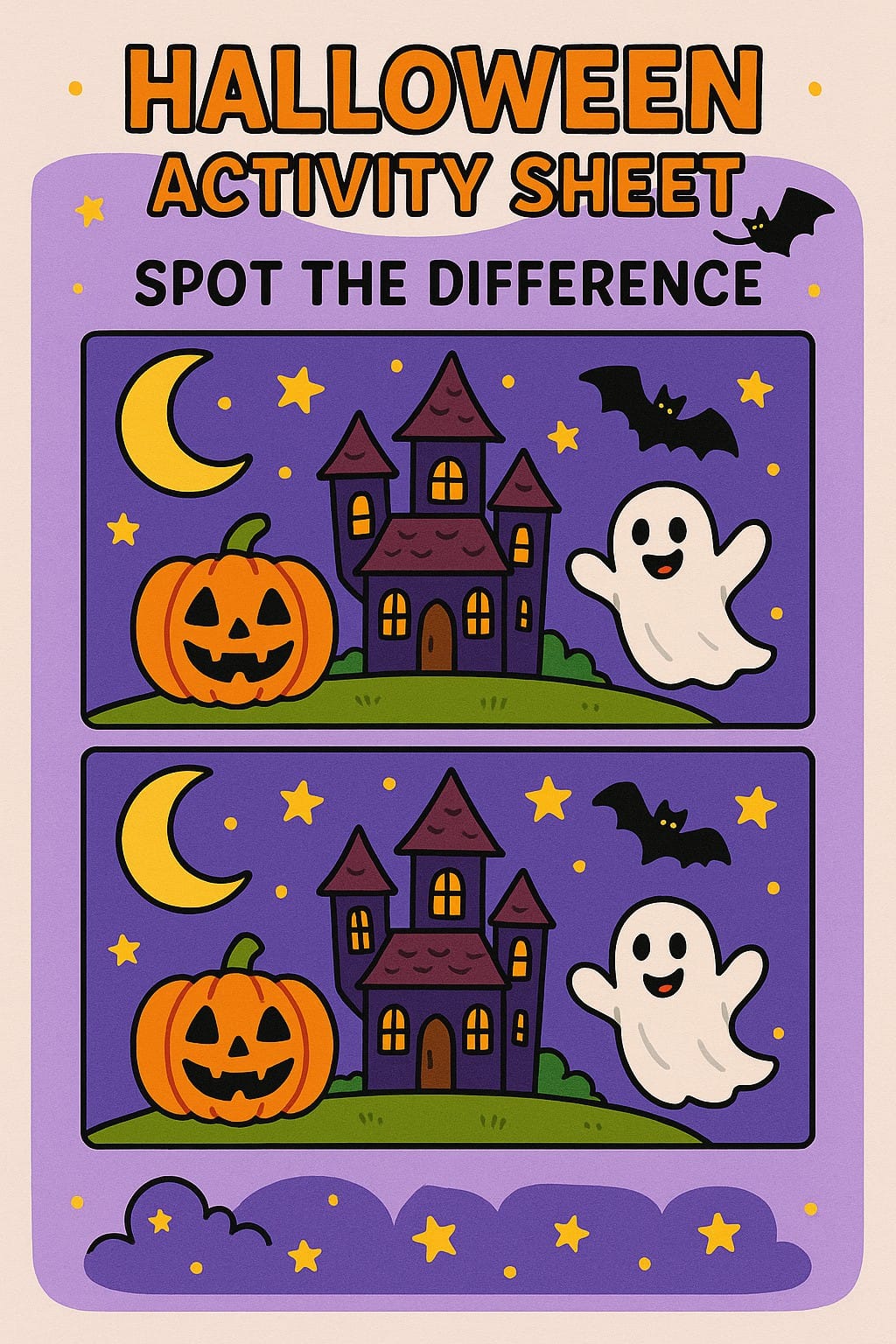 Halloween Activity Sheet | Coloring Pages Mimi Panda