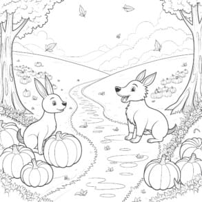 Fall Coloring | Coloring Pages Mimi Panda