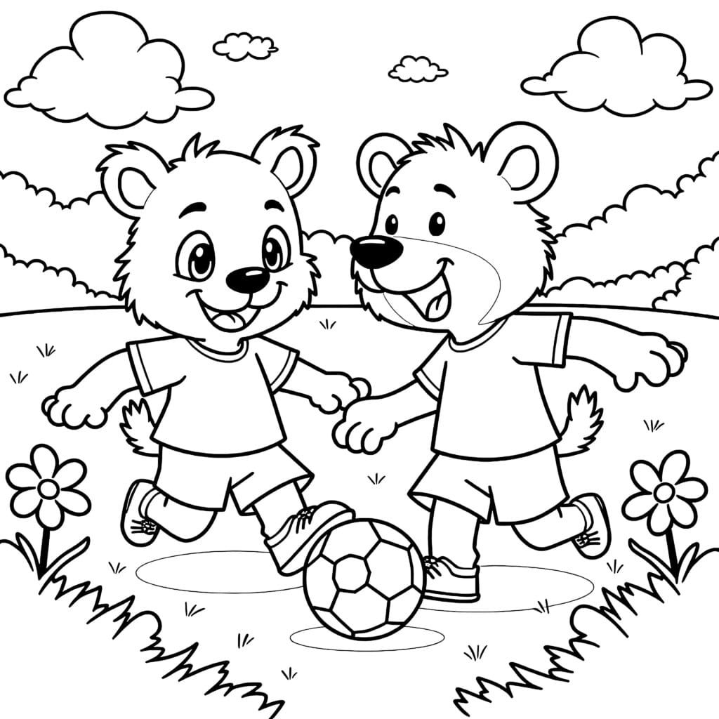 Flag Football Coloring Pages | Coloring Pages Mimi Panda
