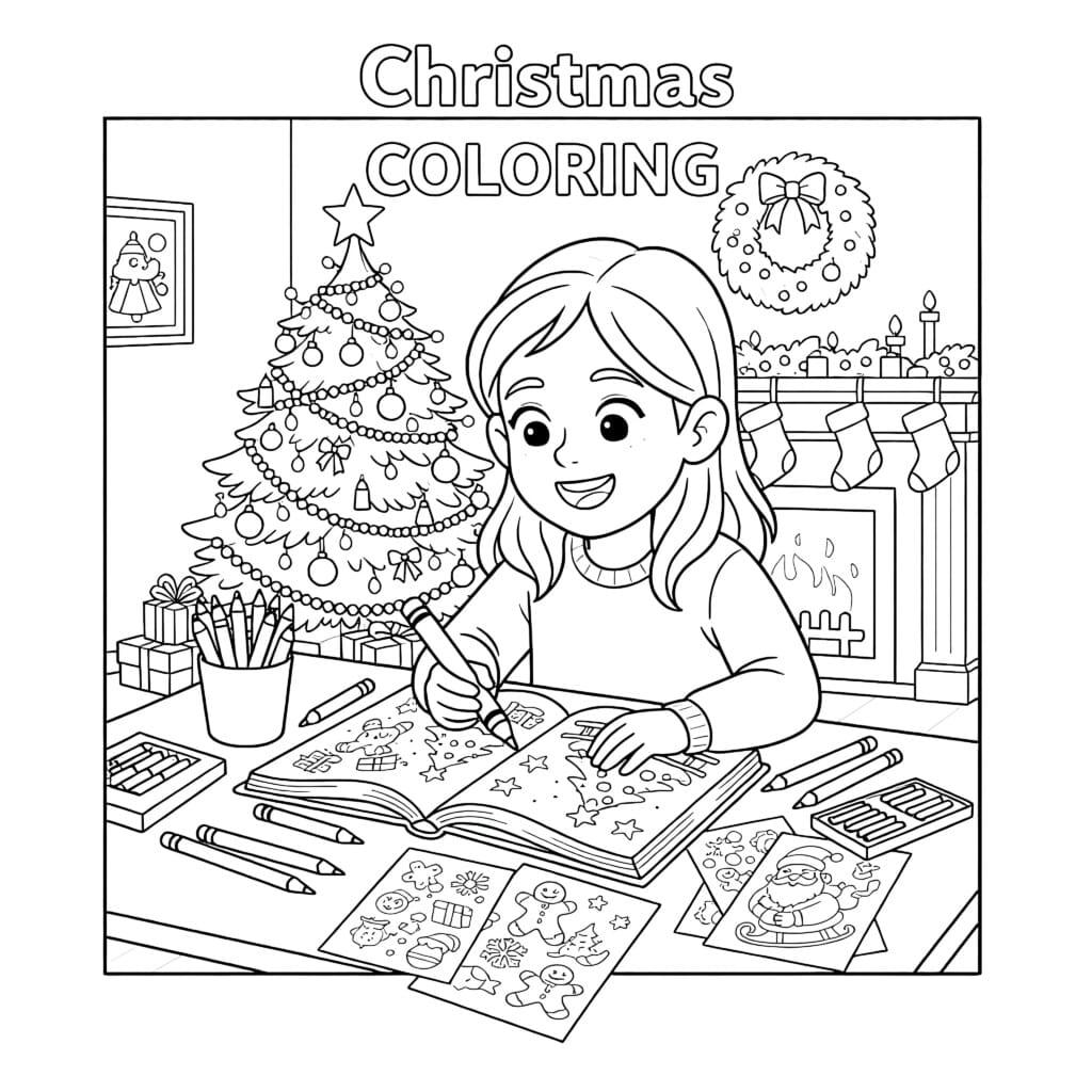 Christmas Coloring | Coloring Pages Mimi Panda