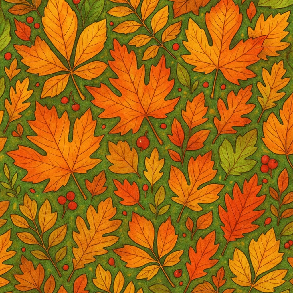 Autumn Leaf Coloring Page | Coloring Pages Mimi Panda