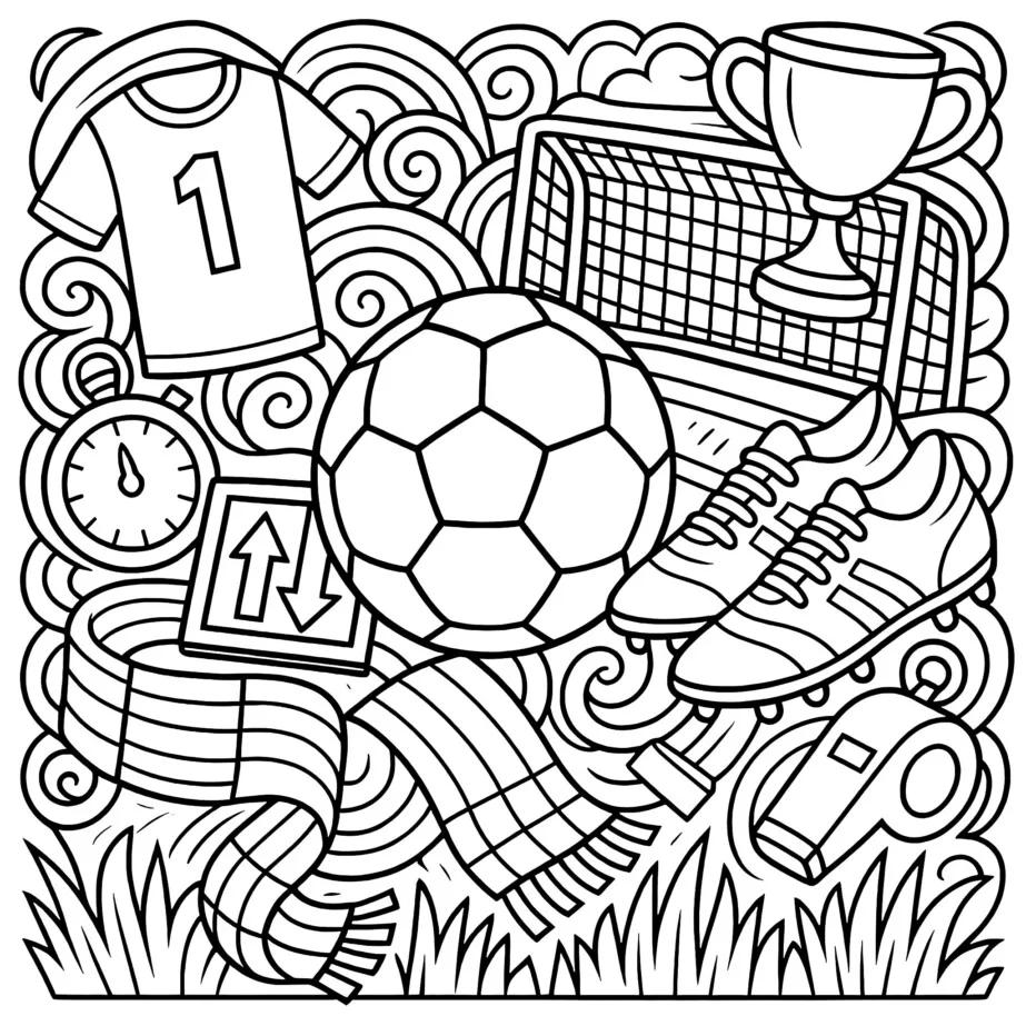 Soccer Coloring Pages For Adults