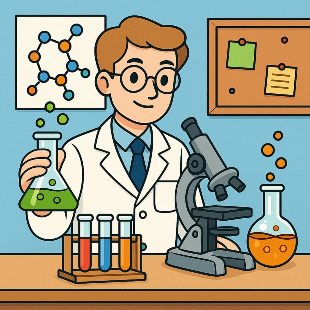 Scientist Coloring Sheet | Coloring Pages Mimi Panda