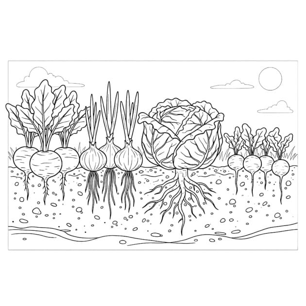 Vegetable Coloring | Coloring Pages Mimi Panda