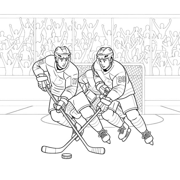 Hockey Coloring Picture | Coloring Pages Mimi Panda