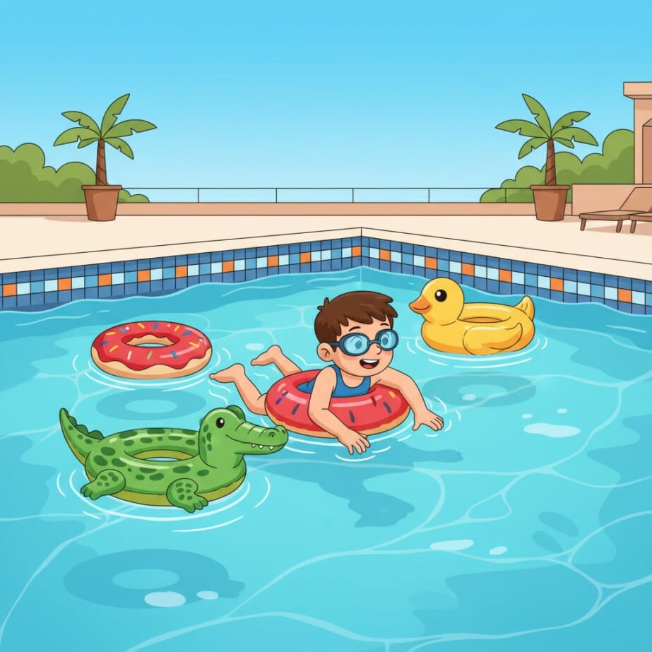 Swimming Color Page | Coloring Pages Mimi Panda