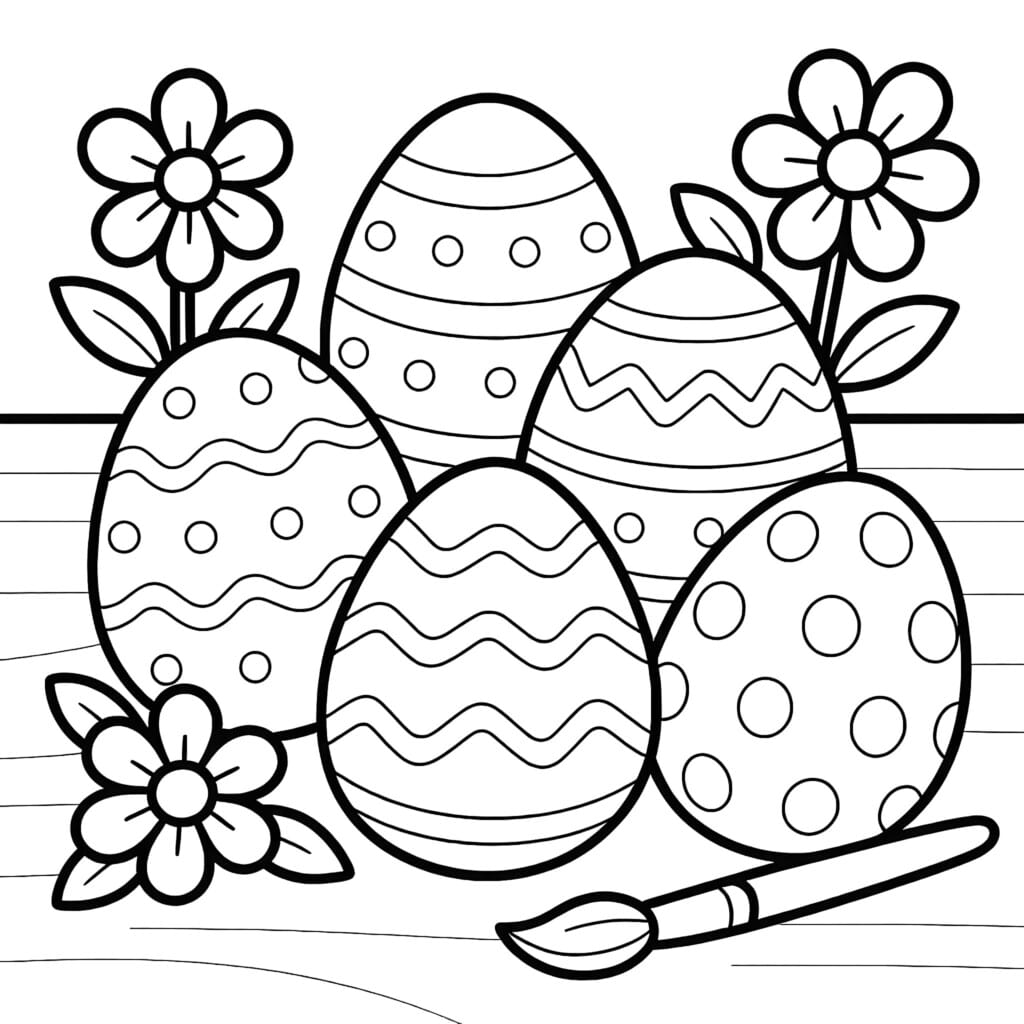 Easter Coloring Free | Coloring Pages Mimi Panda
