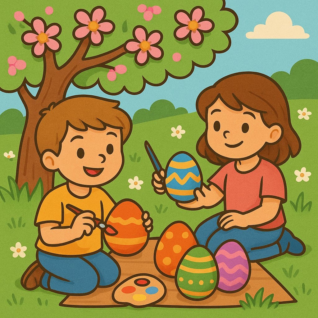 Easter Coloring Pic | Coloring Pages Mimi Panda