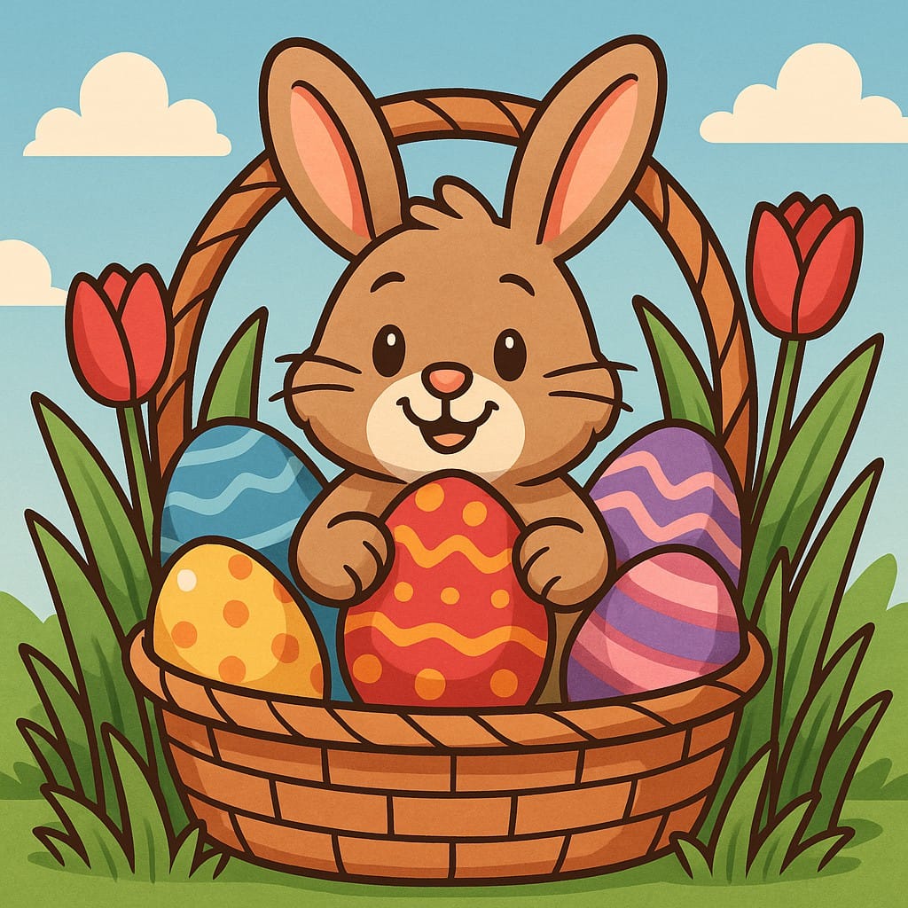 Easter Rabbit To Color | Coloring Pages Mimi Panda