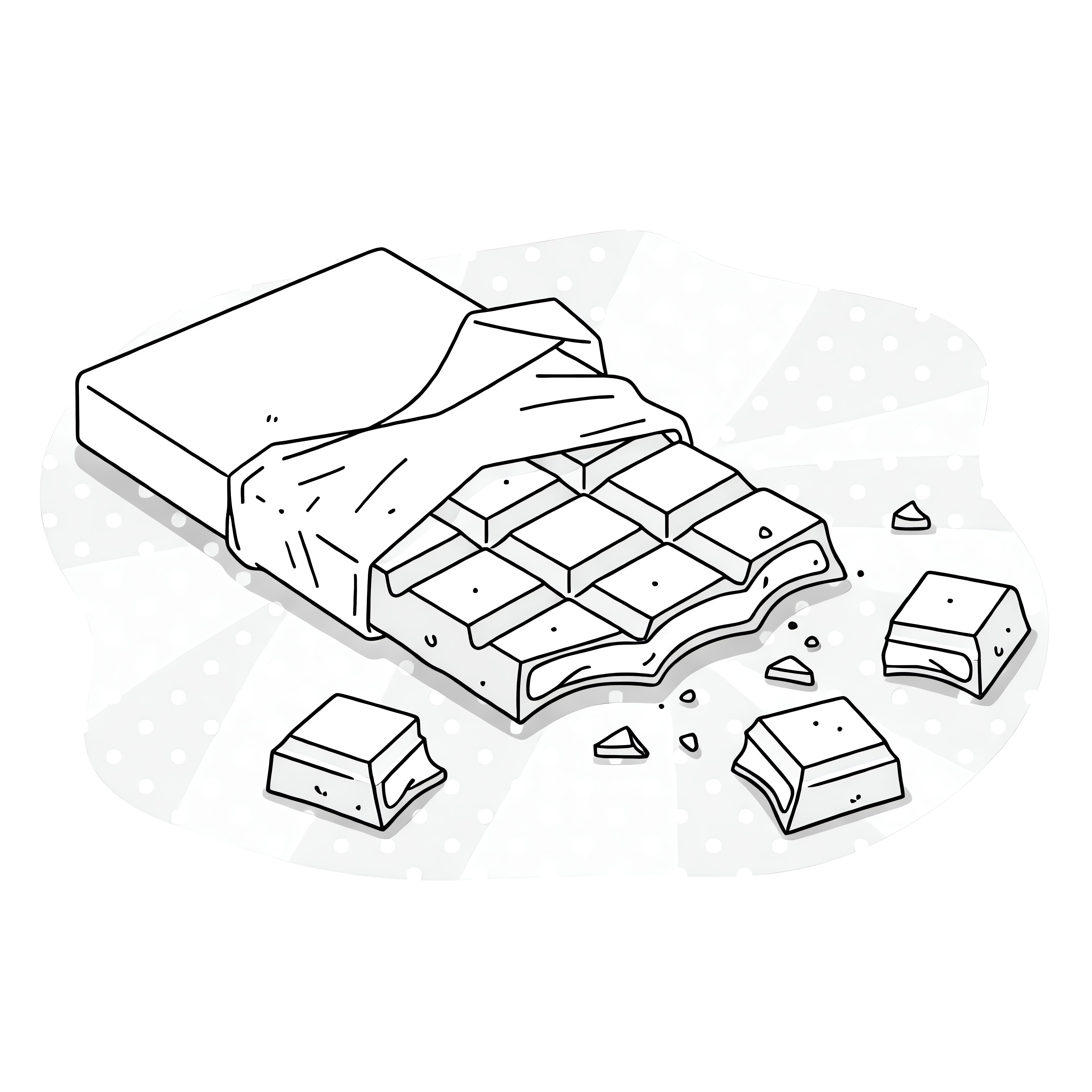 Chocolate Bar Coloring Page | Coloring Pages Mimi Panda