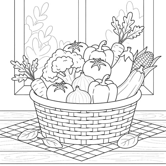 Coloring Picture Of Vegetables | Coloring Pages Mimi Panda