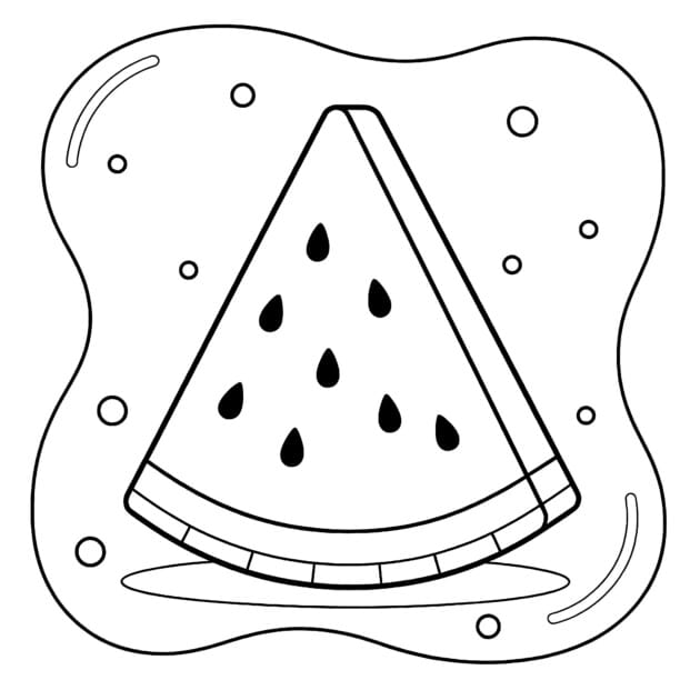 Coloring Picture Of Watermelon | Coloring Pages Mimi Panda