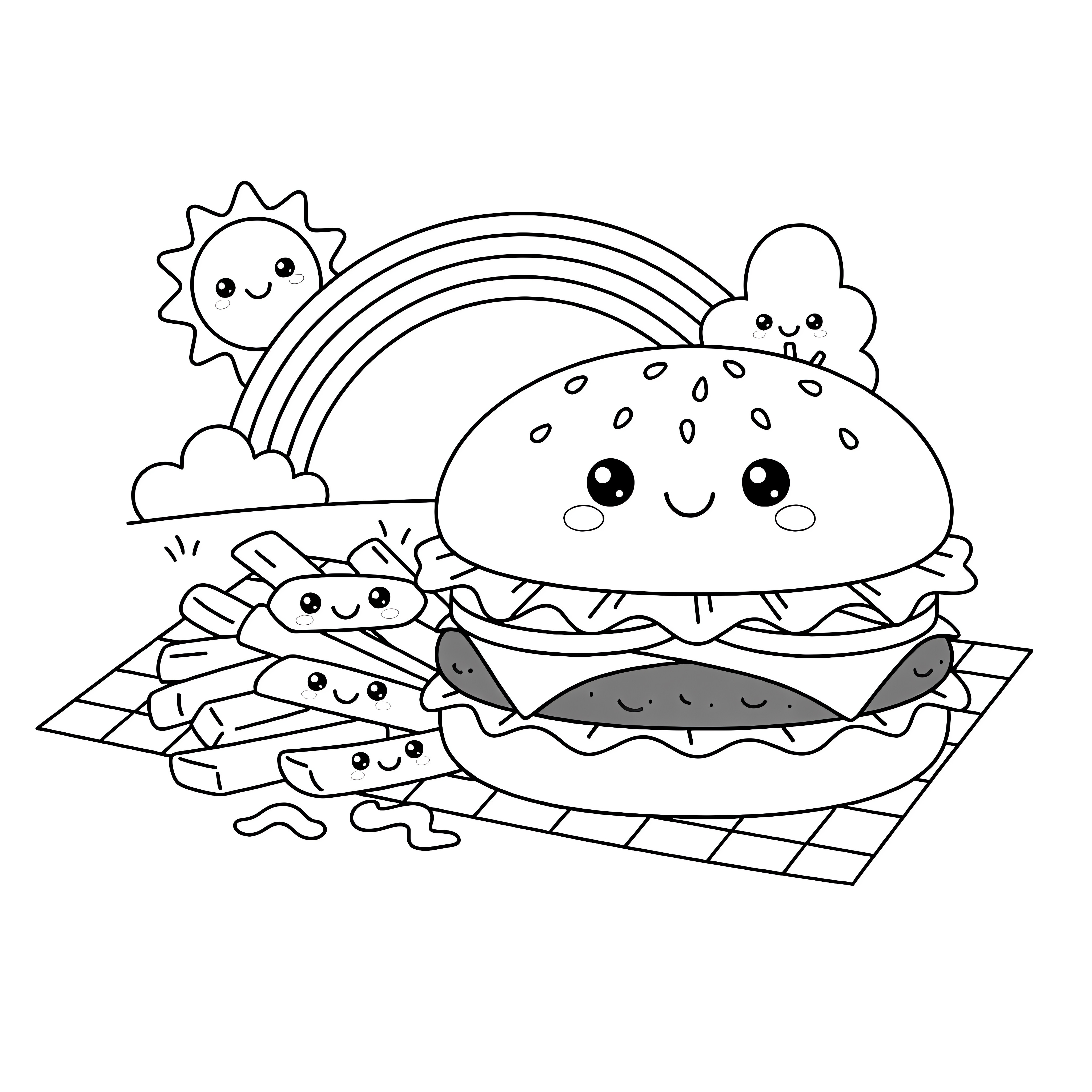 Cute Food Colouring | Coloring Pages Mimi Panda