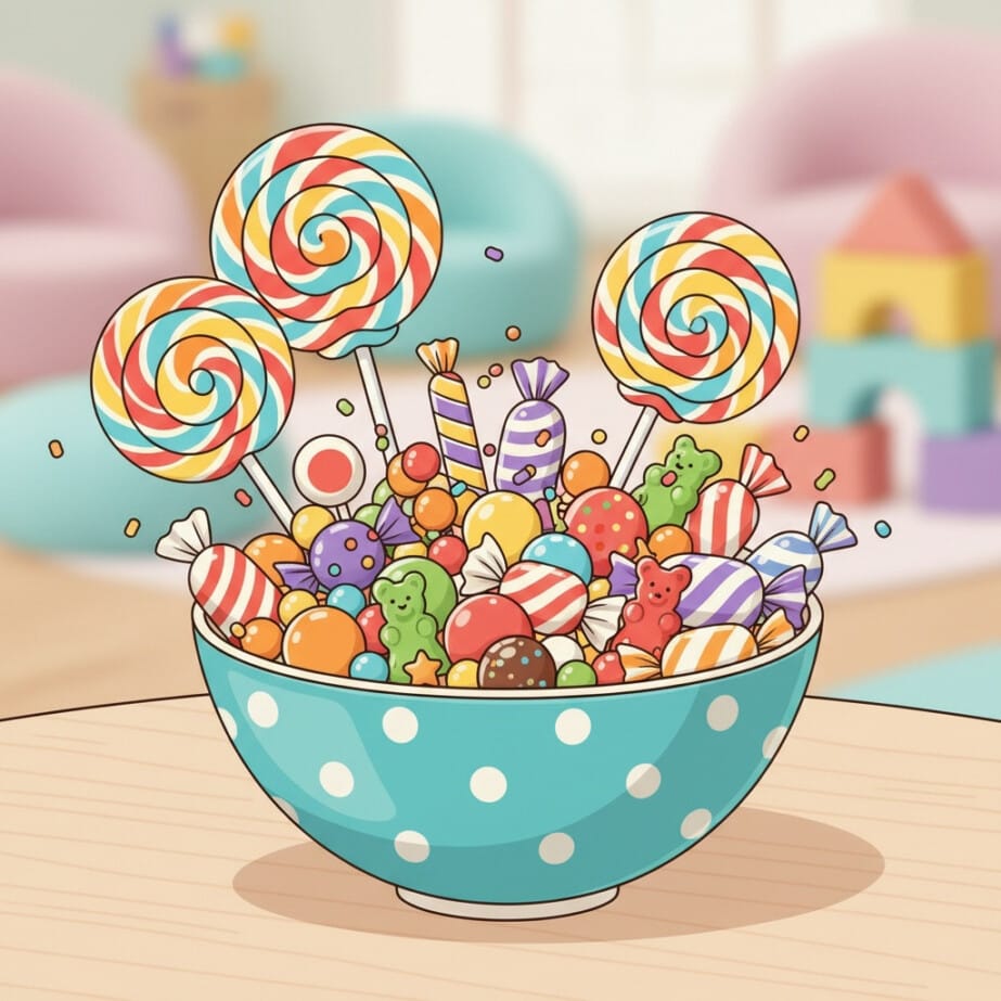 Candy Pictures To Color | Coloring Pages Mimi Panda