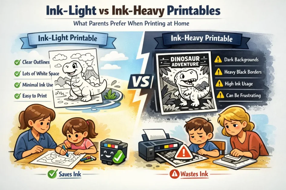 Ink-Light vs Ink-Heavy Printables | Mimi Panda